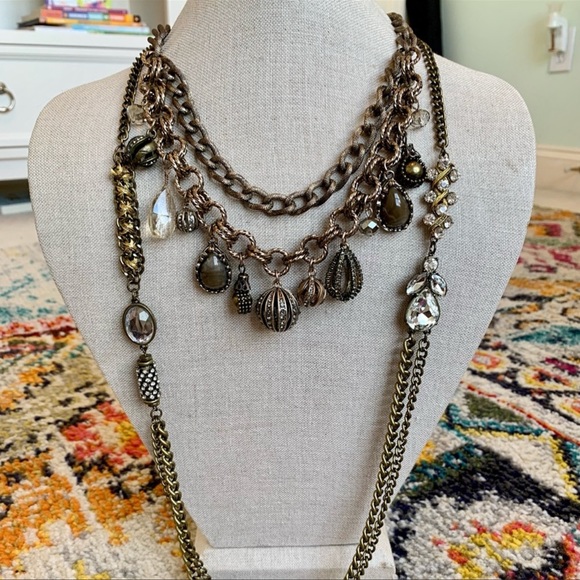 LOFT | Jewelry | Multiple Charms Ann Taylor Loft Layered Necklaces ...